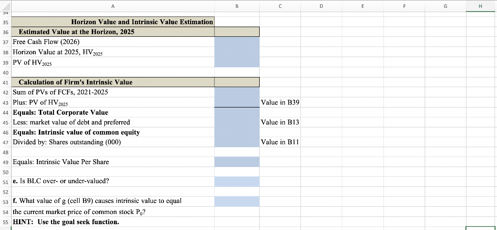 Complete the ‘Corp Valuation’ worksheet in the | Chegg.com