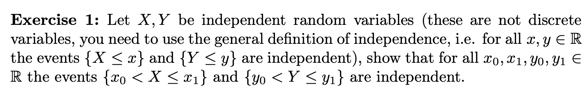 Solved Exercise 1 Let X Y Be Independent Random Variables