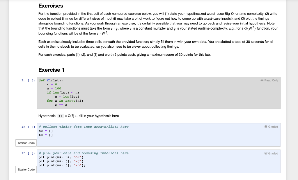 Solved Exercises For the function provided in the first cell | Chegg.com