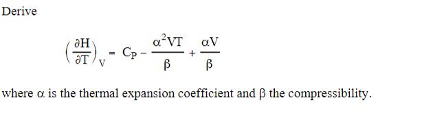 Solved Derive (#), - Cp AVTO aPVT aV B B where a is the | Chegg.com
