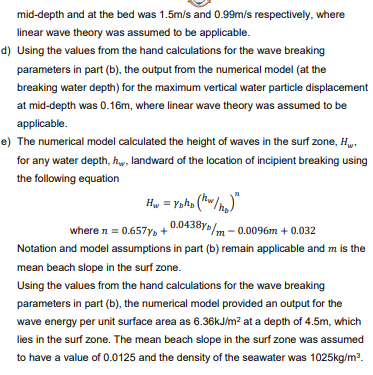 Solved A coastal engineer uses a numerical model (or | Chegg.com