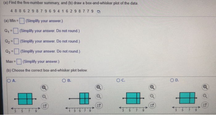 Solved (a) Find the five-number summary, and (b) draw a | Chegg.com