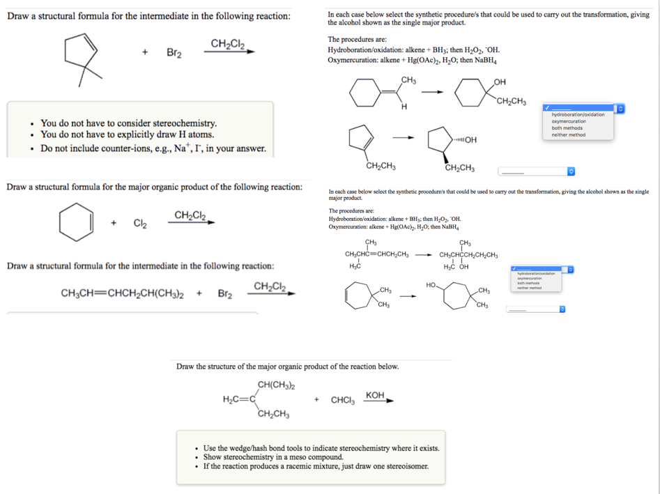 Solved Draw a structural formula for the intermediate in the | Chegg.com