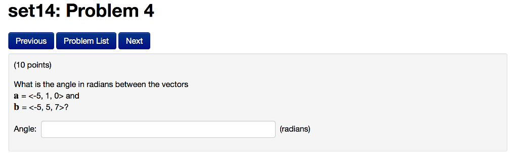 Solved set14: Problem 4 Previous Problem List Next (10 | Chegg.com