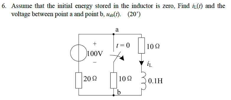 Solved 6. Assume that the initial energy stored in the | Chegg.com