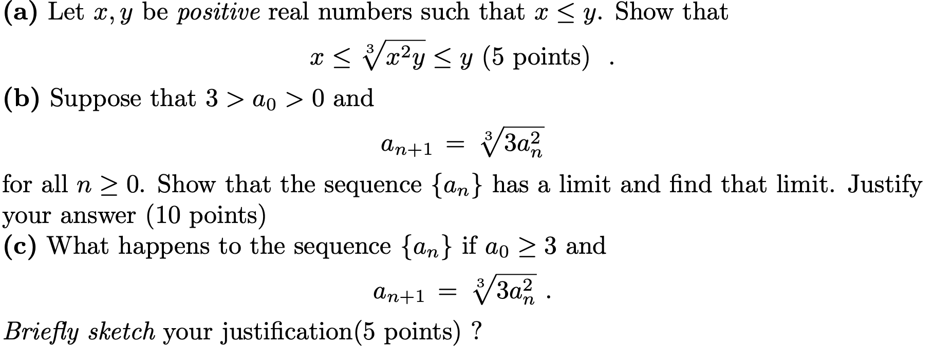 Solved (a) Let x, y be positive real numbers such that x