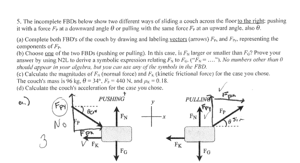 Solved 5. The incomplete FBDs below show two different ways | Chegg.com