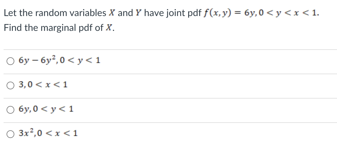 Solved Let the random variables x and Y have joint pdf | Chegg.com