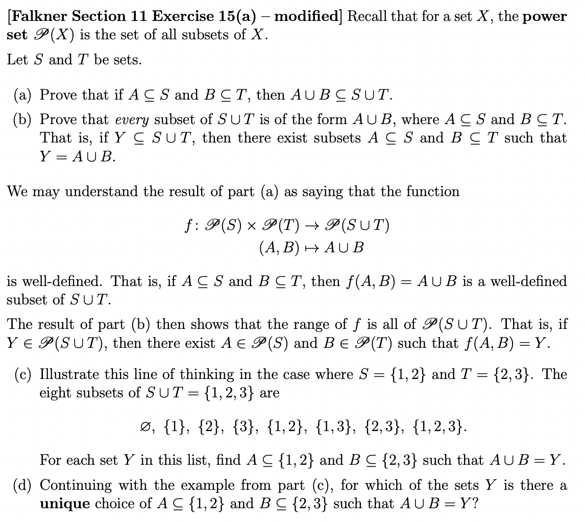 Solved [Falkner Section 11 Exercise 15(a) - modified] Recall | Chegg.com