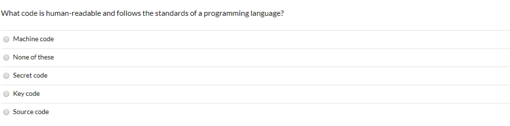 Solved What code is human-readable and follows the standards | Chegg.com