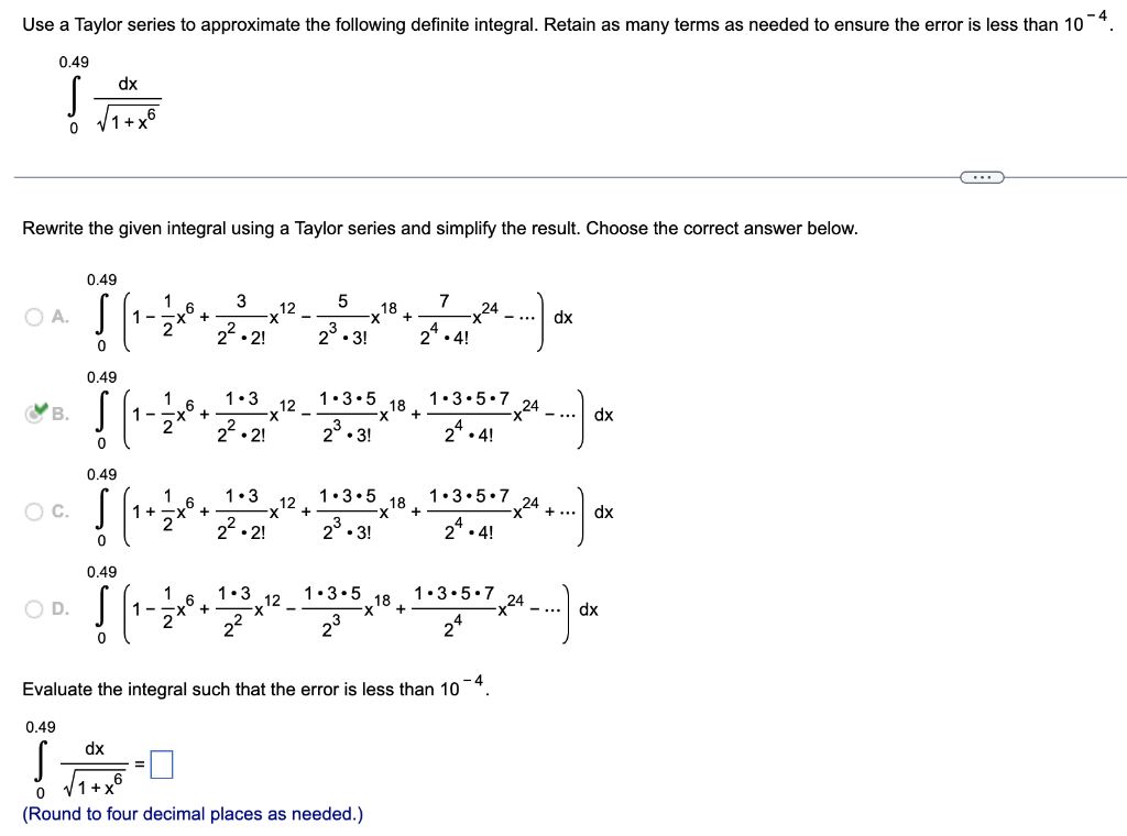 Solved Use a Taylor series to approximate the following | Chegg.com