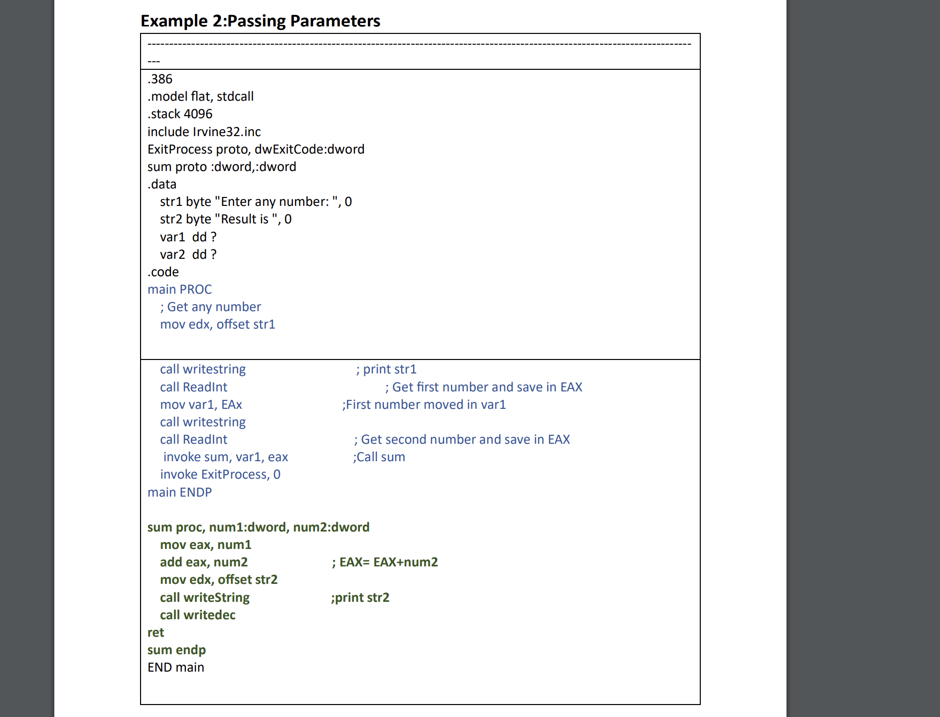 Solved Examples: References: Irvine, Kip R. Assembly | Chegg.com