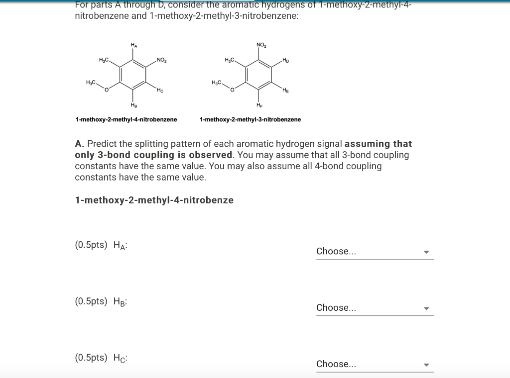 Solved For parts A through D, consider the aromatic | Chegg.com