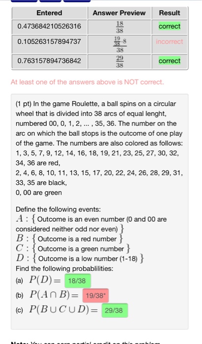 Solved Prev Up Next Entered Answer Preview Result | Chegg.com