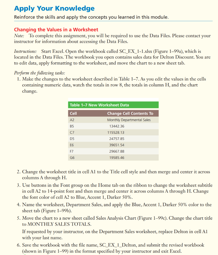 Solved Apply Your Knowledge Reinforce the skills and apply | Chegg.com