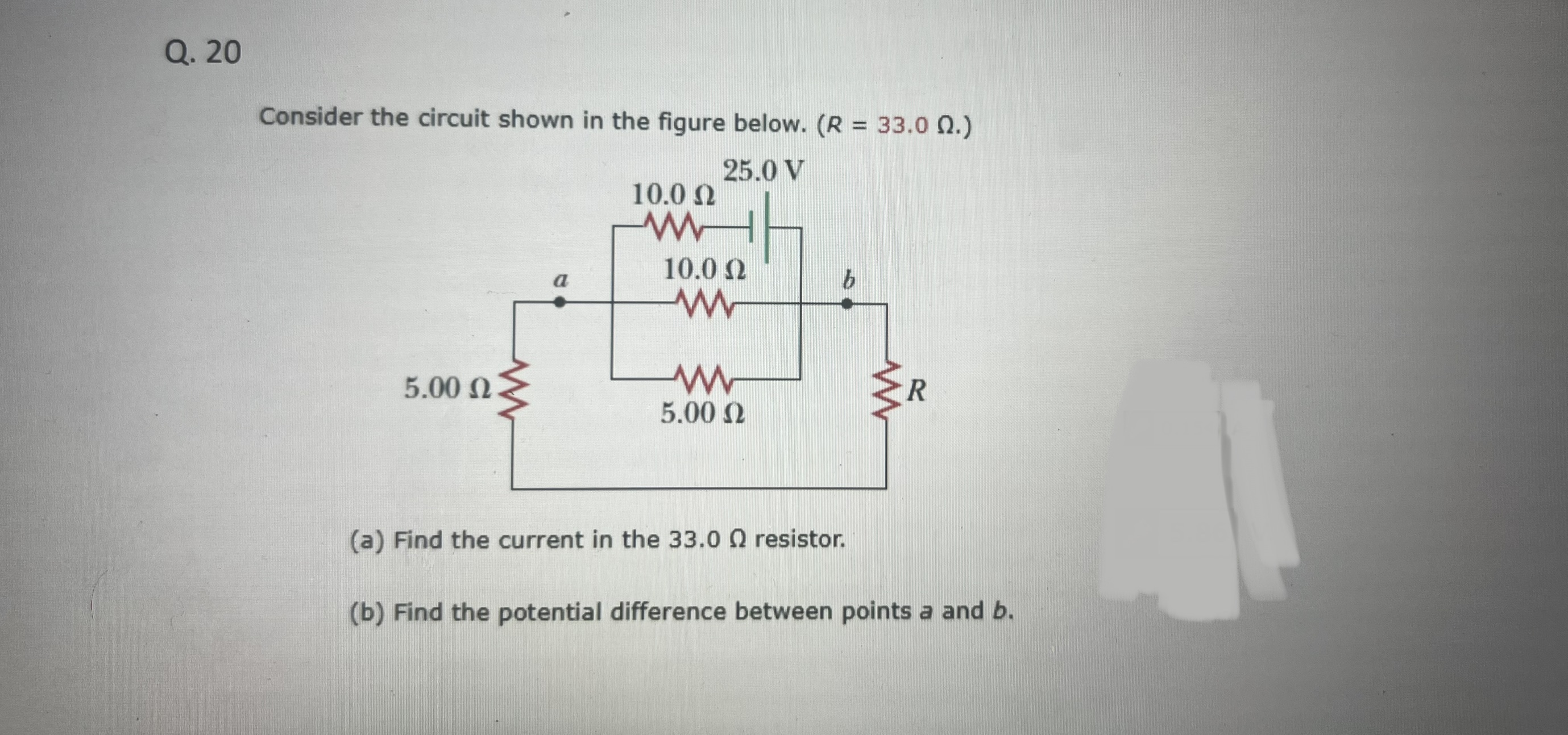 Solved Consider The Circuit Shown In The Figure Below