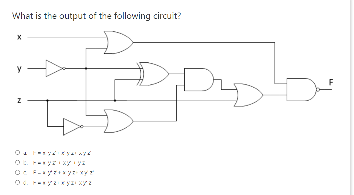 Solved What is the output of the following circuit? a. | Chegg.com