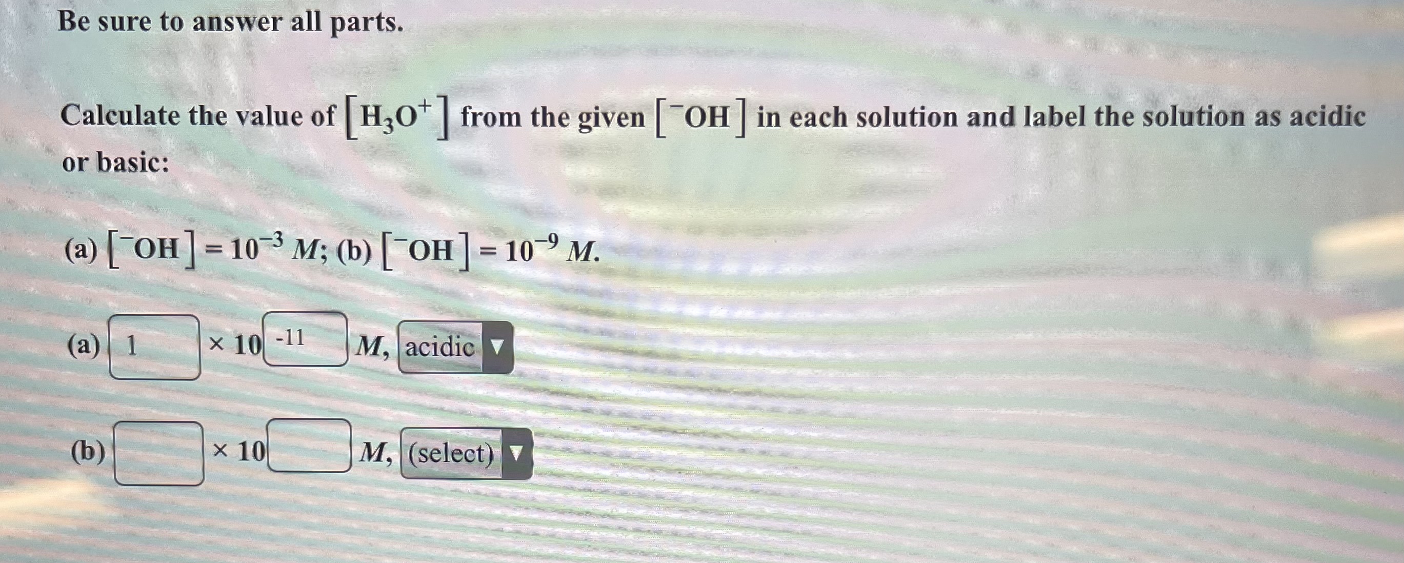 Solved Calculate the pH of each aqueous solution: (a) | Chegg.com