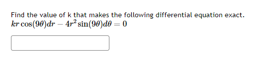 Solved Find the value of k that makes the following | Chegg.com
