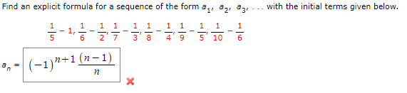 Solved Find an explicit formula for a sequence of the form | Chegg.com