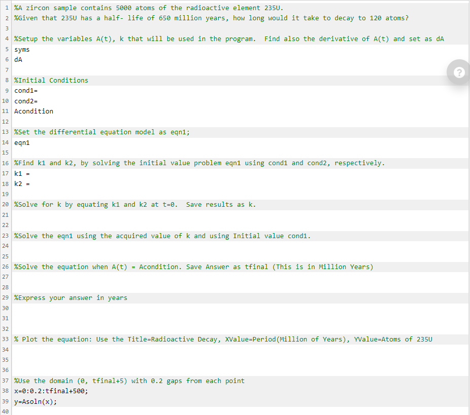 Solved Decay Problem My Solutions A zircon sample contains | Chegg.com