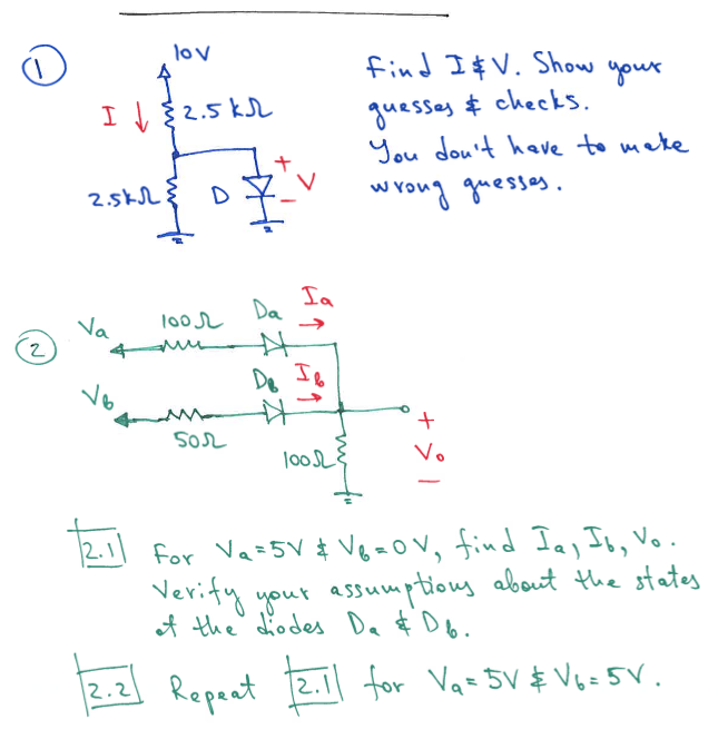 Solved find I $V. Show your guesses \$ checks. You don't | Chegg.com