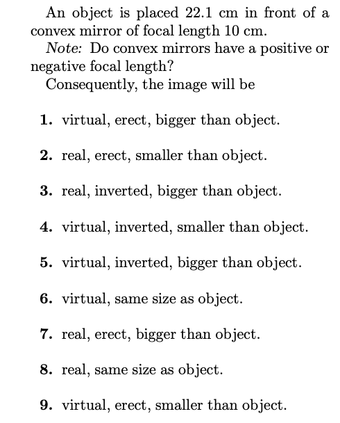 Solved An object is placed 22.1 cm in front of a convex | Chegg.com