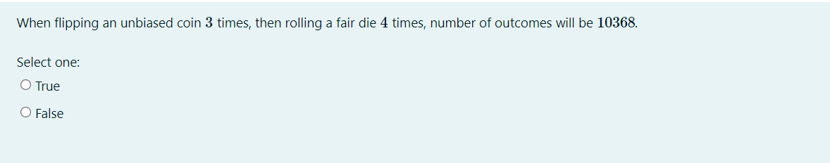 Solved When flipping an unbiased coin 3 times, then rolling | Chegg.com