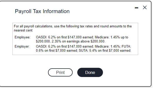 Solved FICA, OASDI.) View the payroll tax information. begin | Chegg.com