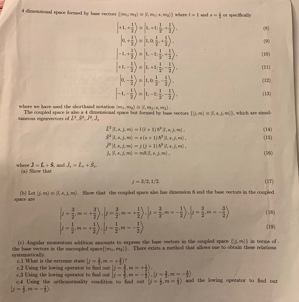 Solved • 3 Addition Of Two Electron Spin Angular Momenta