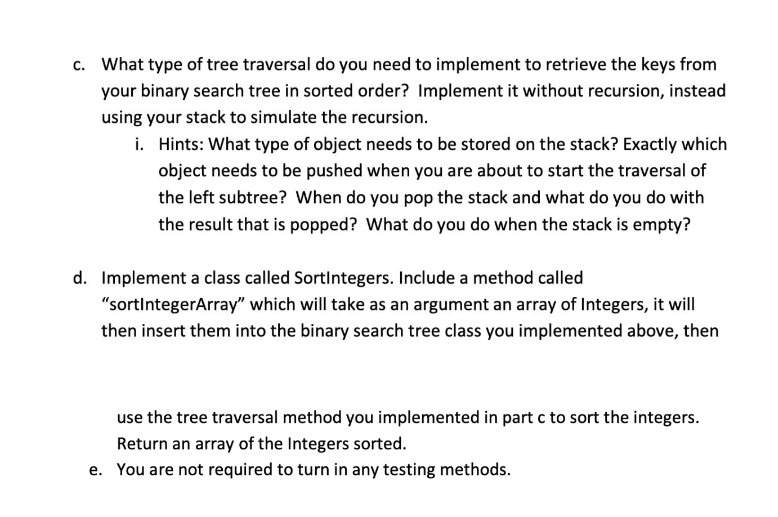 Solved Homework Trees First question: The motivation behind | Chegg.com