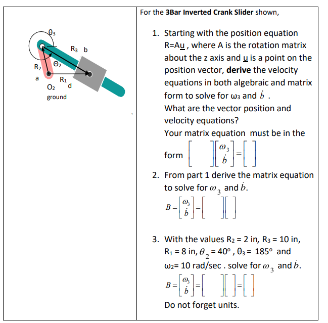Solved Please solve the entire question, parts 1,2,and 3. | Chegg.com