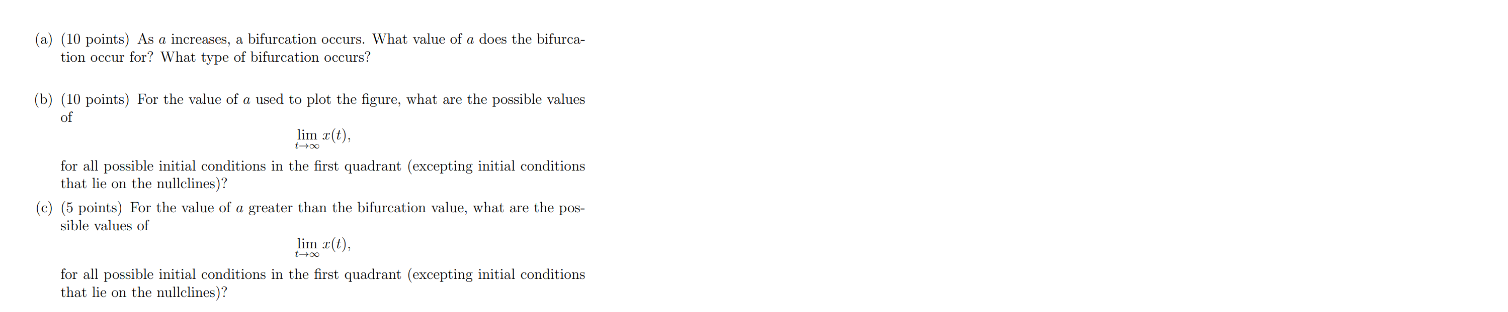 3. (20 points) In Figure 2, nullclines for the | Chegg.com