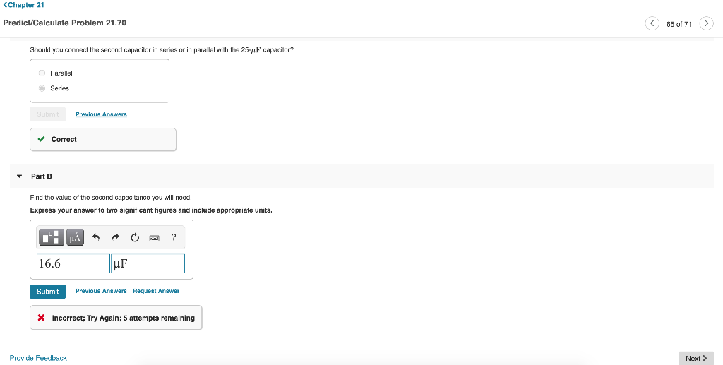 Solved Predict/Calculate Problem 21.70 65 of 71 > You would | Chegg.com