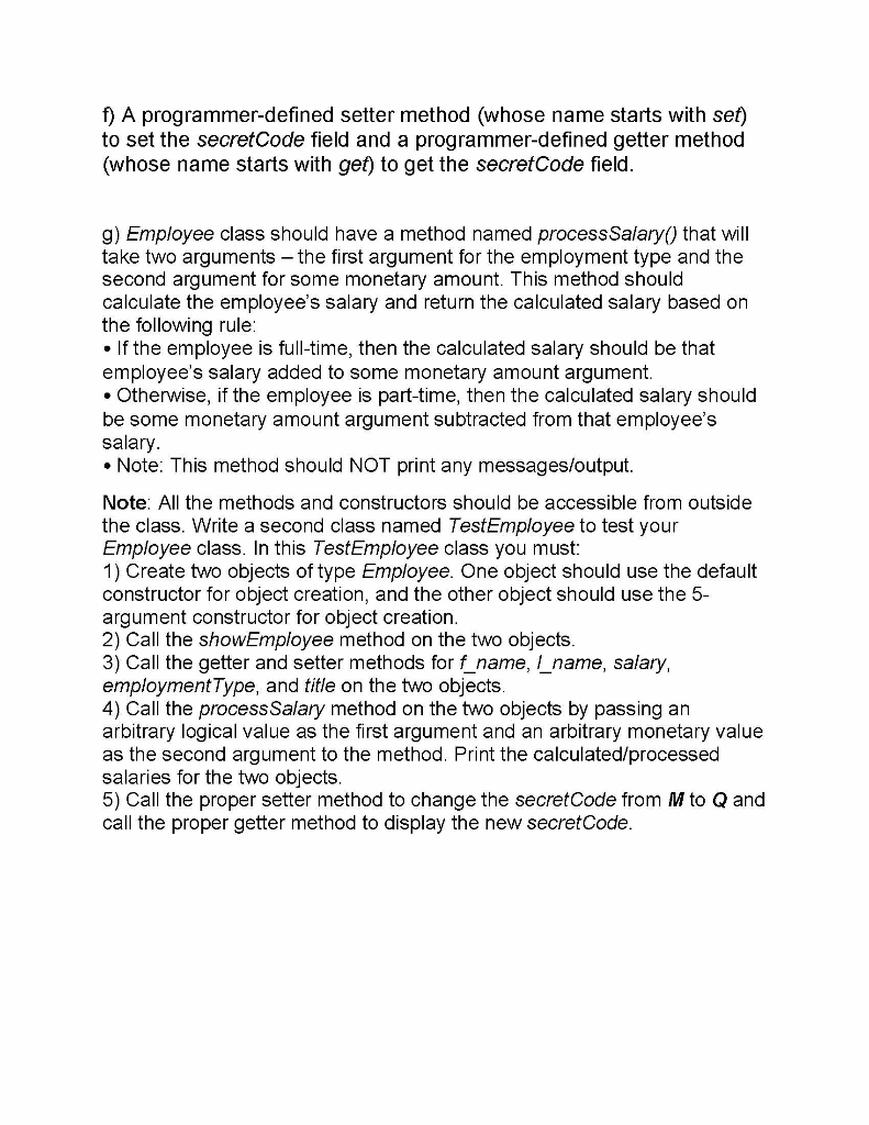 CODING IN C# PROGRAMMING Write/define a class | Chegg.com