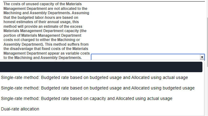 Solved Scenario Allocation method The costs of unused | Chegg.com