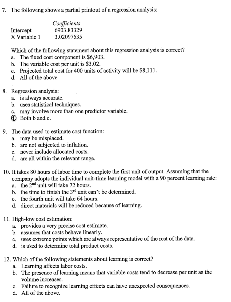 Solved 7. The following shows a partial printout of a | Chegg.com