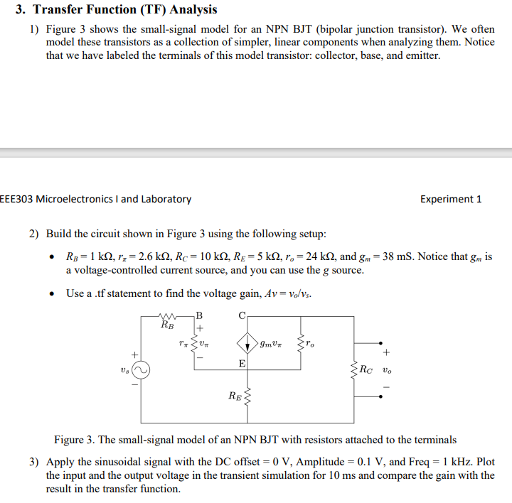 3. Transfer Function (TF) Analysis 1) Figure 3 shows | Chegg.com