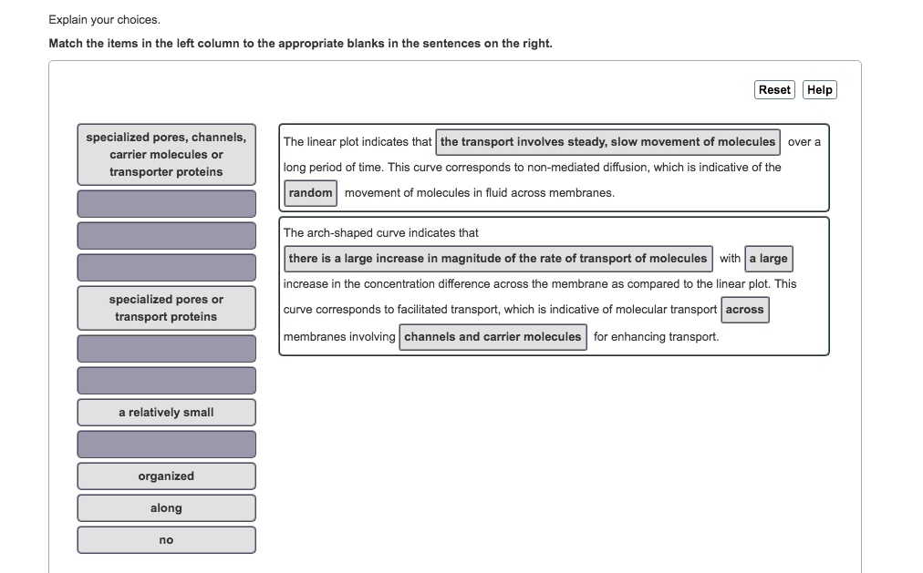 Solved Explain your choices. Match the items in the left | Chegg.com