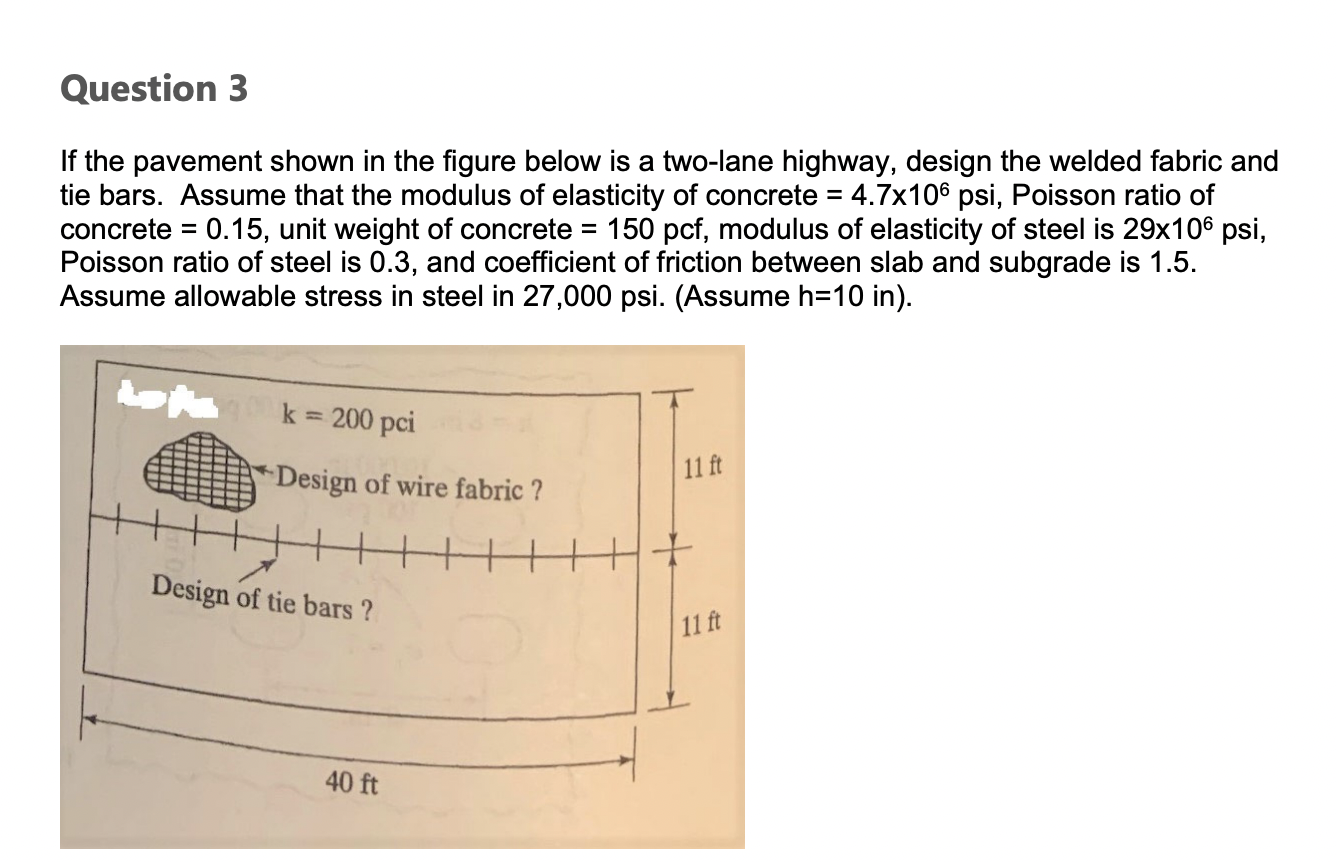 Solved If the pavement shown in the figure below is a | Chegg.com
