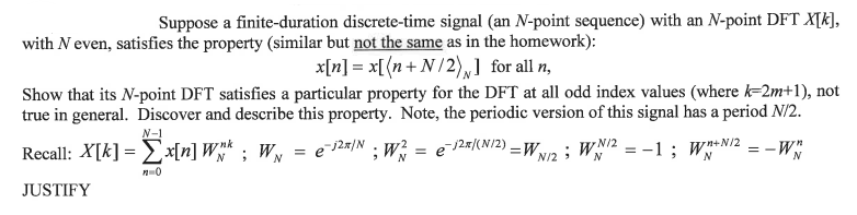 Solved Suppose A Finite Duration Discrete Time Signal An