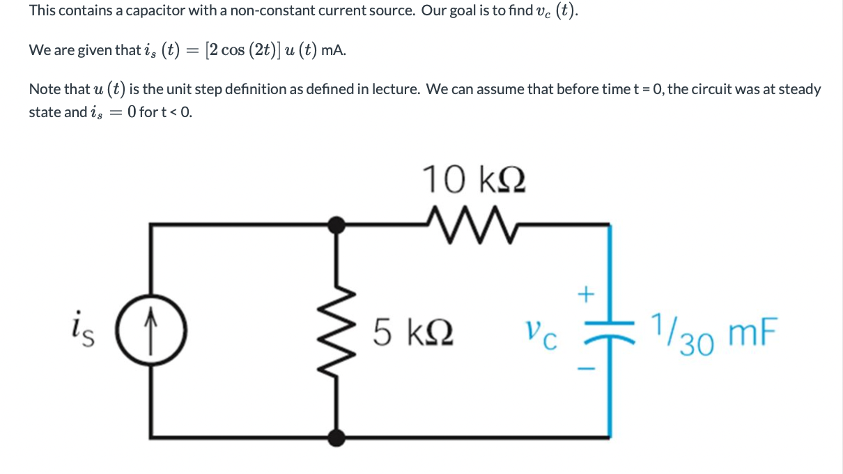 Solved Circuit problem for first-order circuits with | Chegg.com