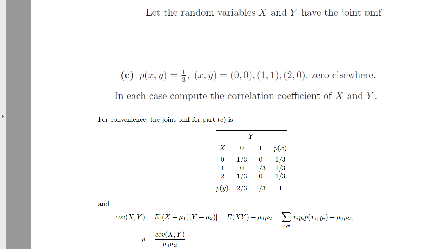 Solved Let the random variables X and Y have the joint pmf | Chegg.com