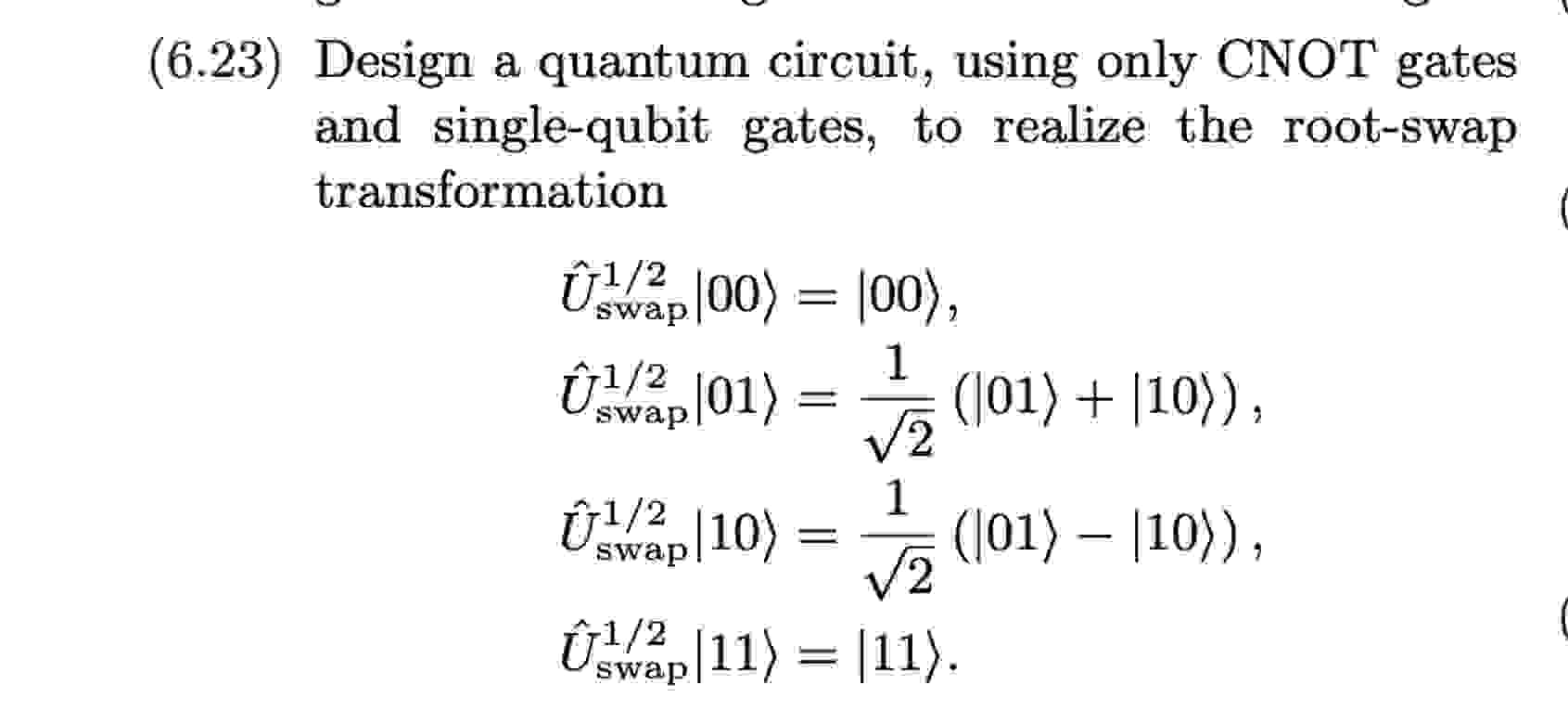 Solved (6.23) ﻿Design a quantum circuit, using only CNOT | Chegg.com