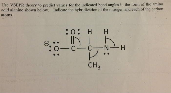 Solved Use VSEPR theory to predict values for the indicated | Chegg.com