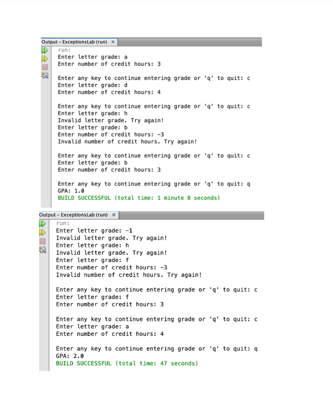 Solved ITSC 1213 - ExceptionsThis post consists of four | Chegg.com