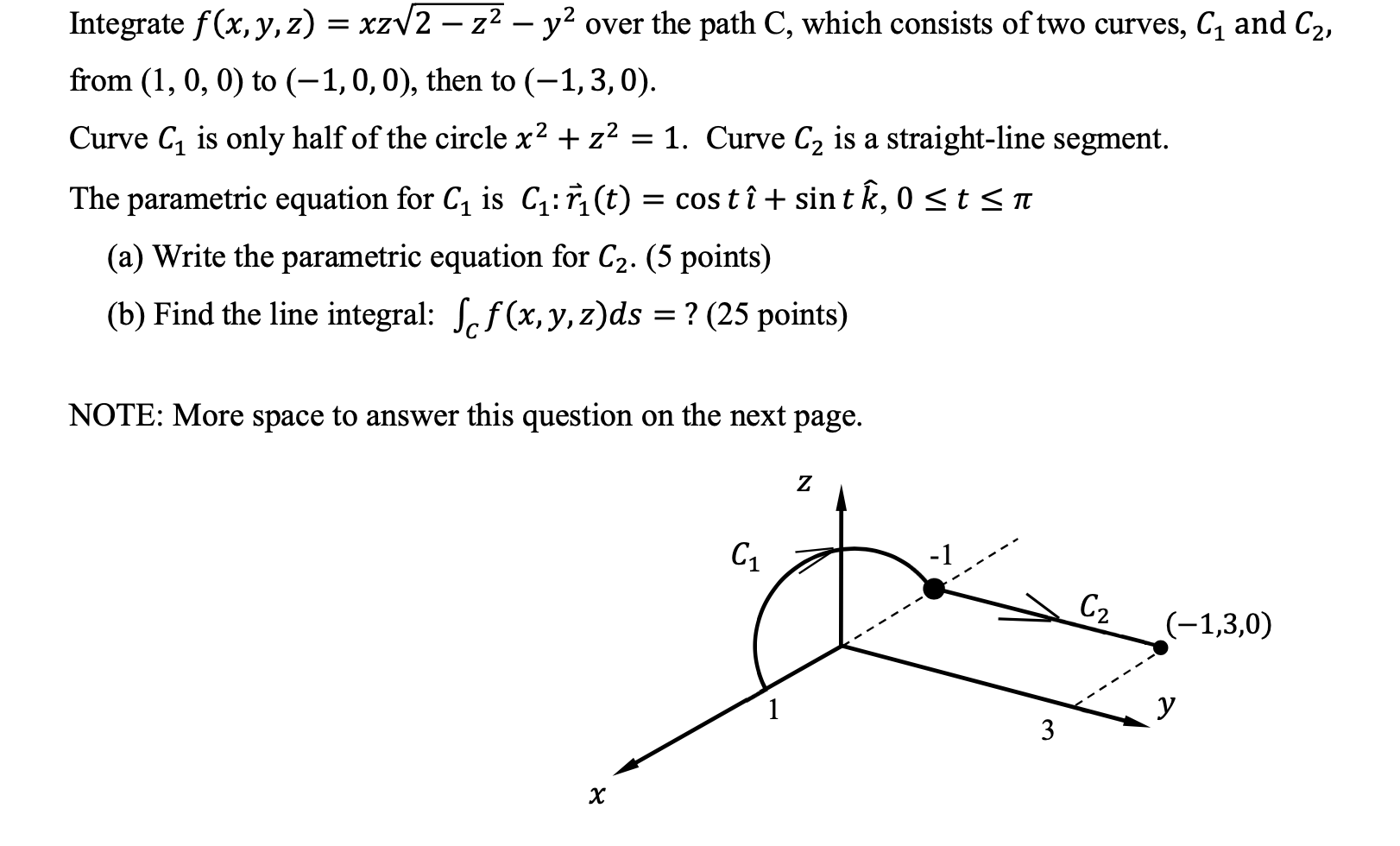 Solved can you please explain how to find c2's parametric | Chegg.com