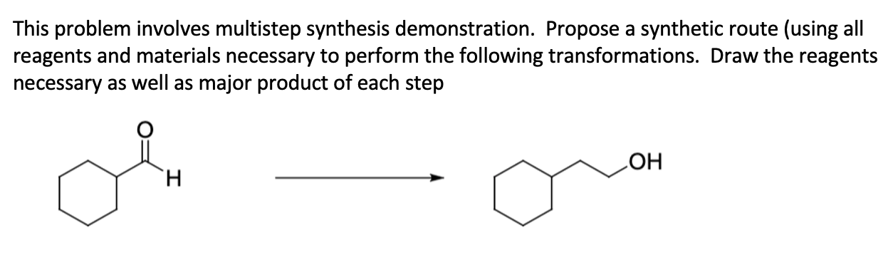 Solved This problem involves multistep synthesis | Chegg.com