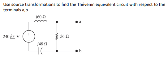 Solved Use source transformations to find the Thévenin | Chegg.com
