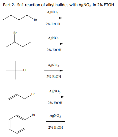 Solved Part 1. Sn2 reaction of alkyl halides with Nal in | Chegg.com
